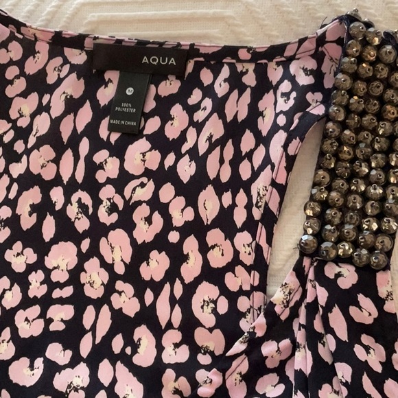 Aqua | Tops | Aqua Blouse Animal Print | Poshmark